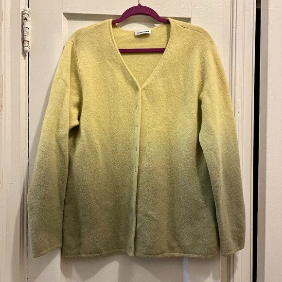 Gerry Weber | Sweaters | Ombre Cozy Wool Green Retro Cardigan Size4 ...